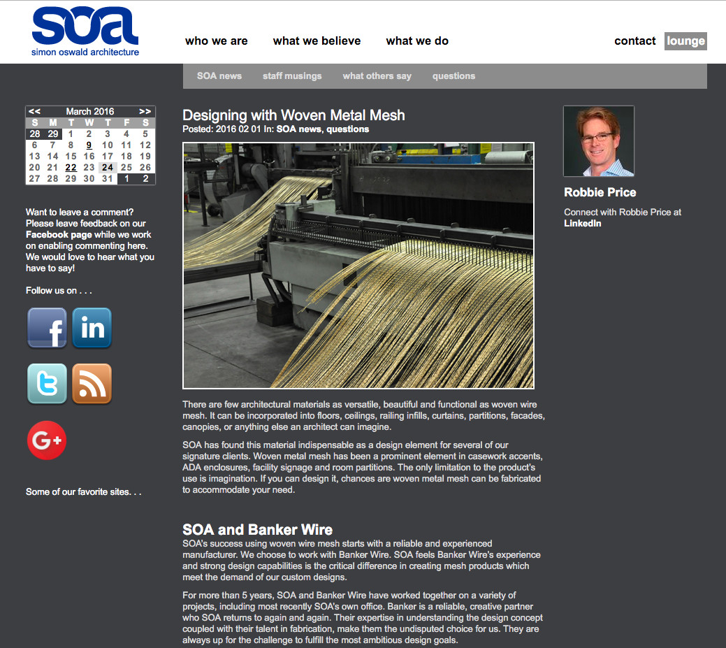 What’s New – Simon Oswald Architecture Features Banker Wire...