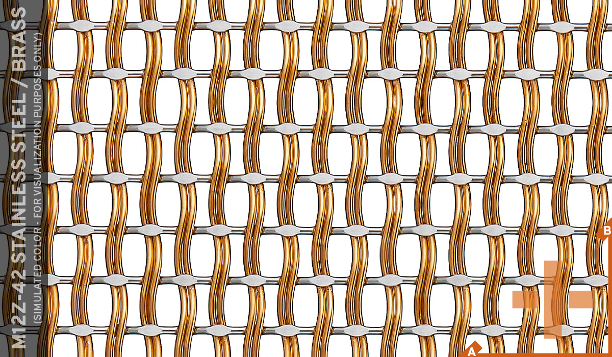 M12Z-42 Architectural Wire Mesh | Banker Wire | Your Wire Mesh Partner