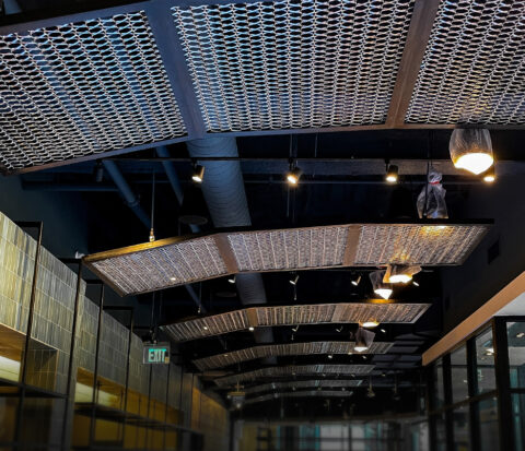 Restaurant Interior Design Uses Banker Flexible Wire Mesh