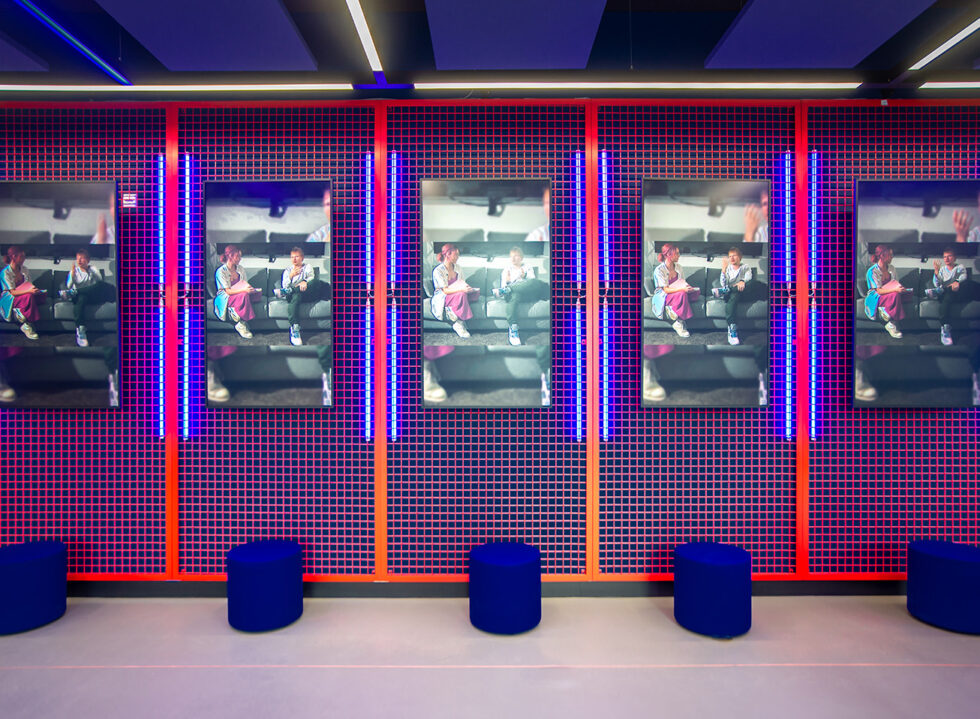 Banker Wire Mesh Adds Color to College Interior Design